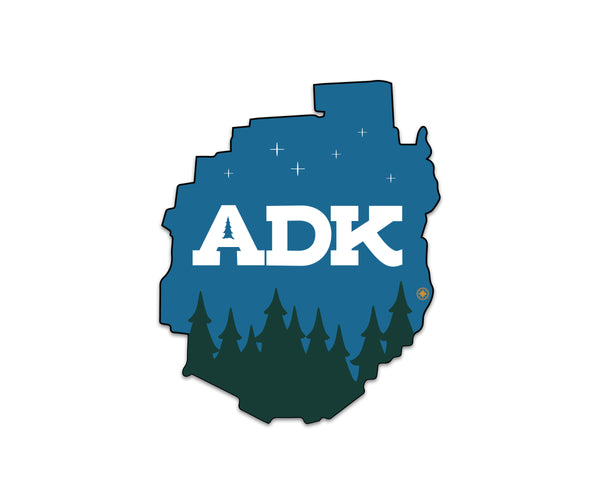 Adirondacks ADK Park Outline Sticker - Almost Local Shop